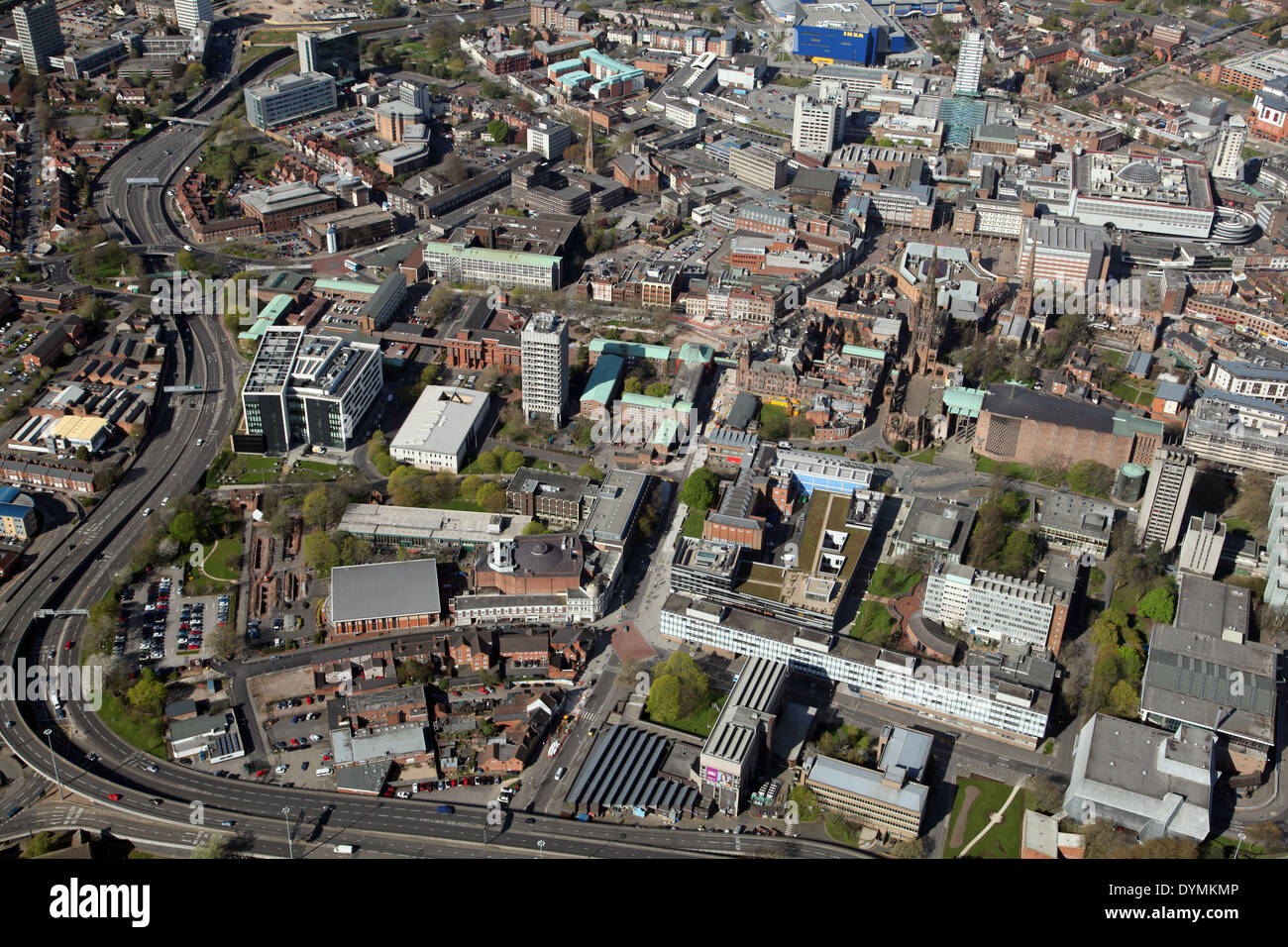 Coventry city centre high view hi-res stock photography and images - Alamy