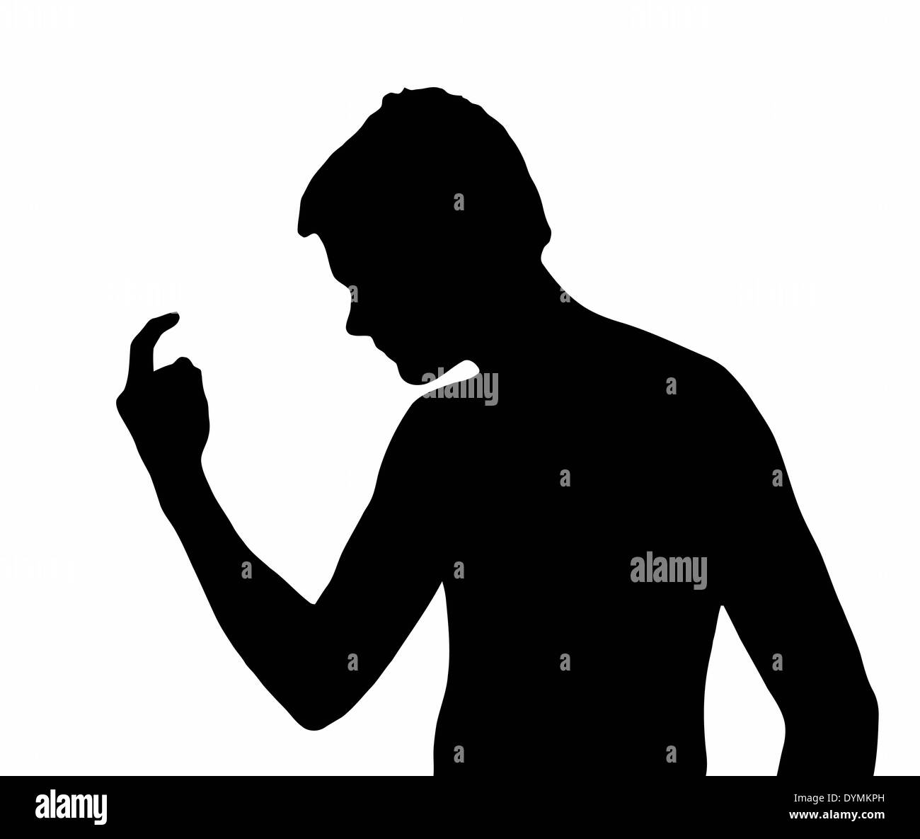 Bully child silhouette hi-res stock photography and images - Alamy