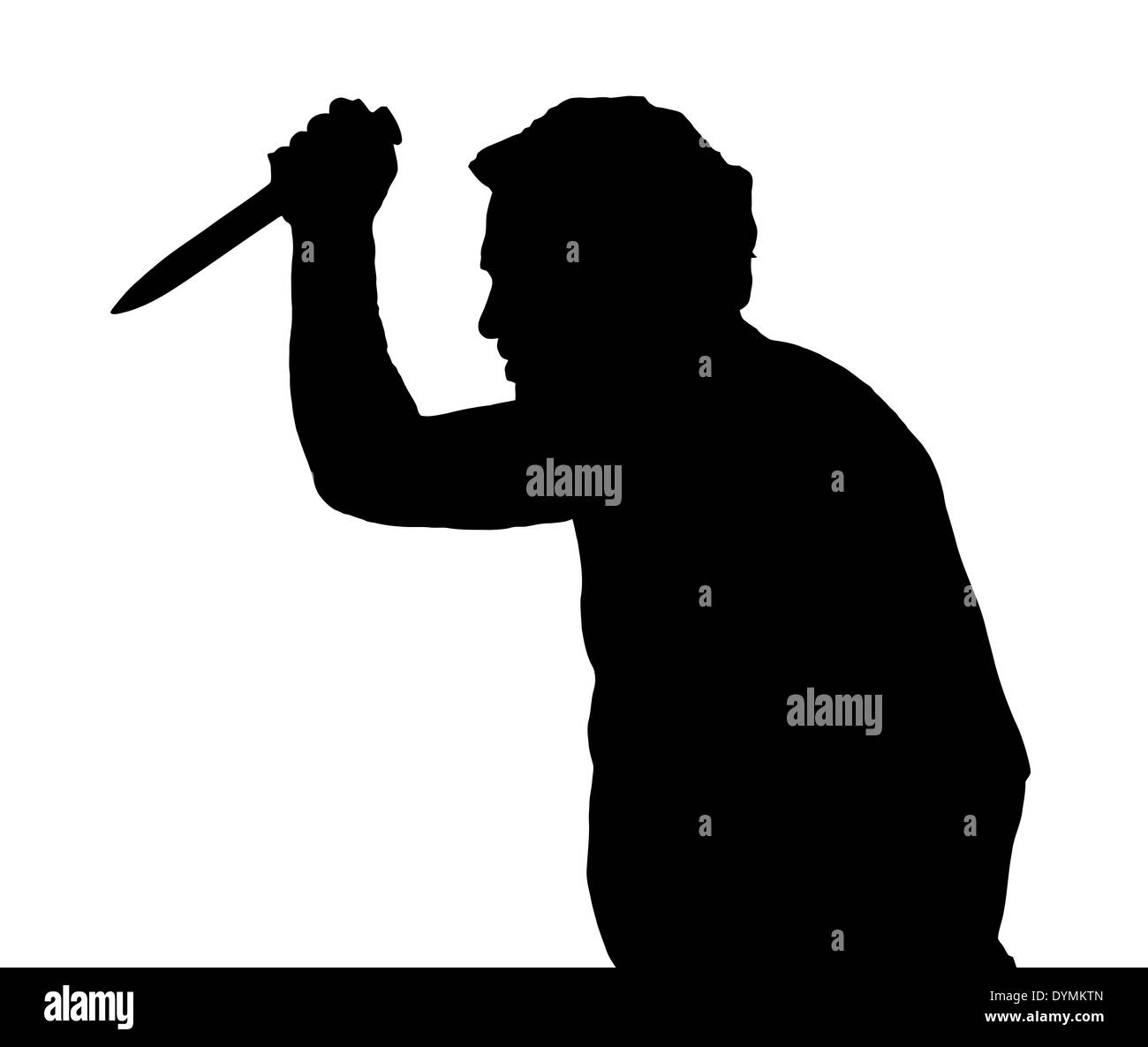 Man and stabbing and silhouette hi-res stock photography and images - Alamy