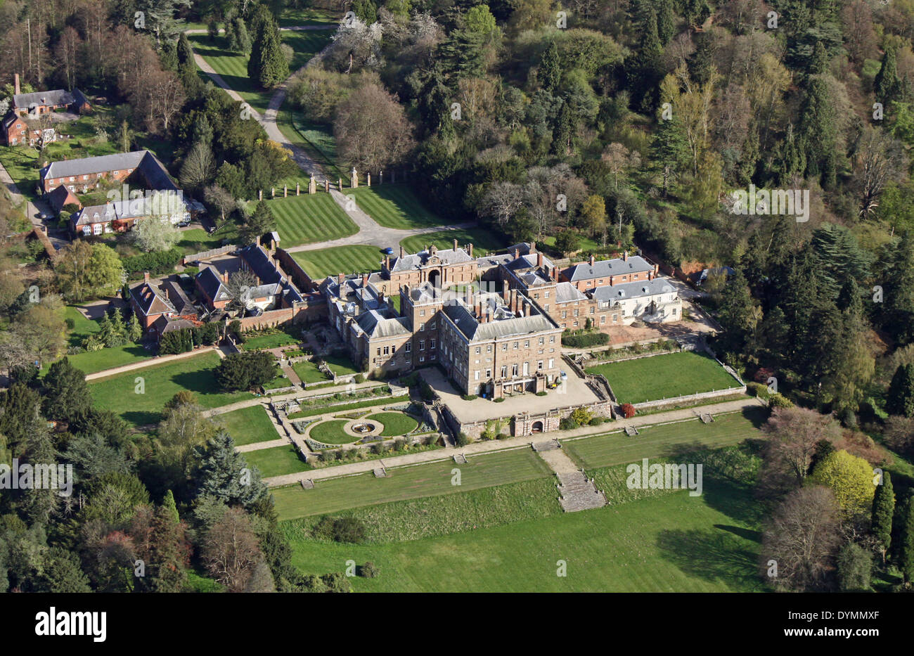 aerial view of Patshull Hall near Pattingham, Staffordshire Stock Photo ...