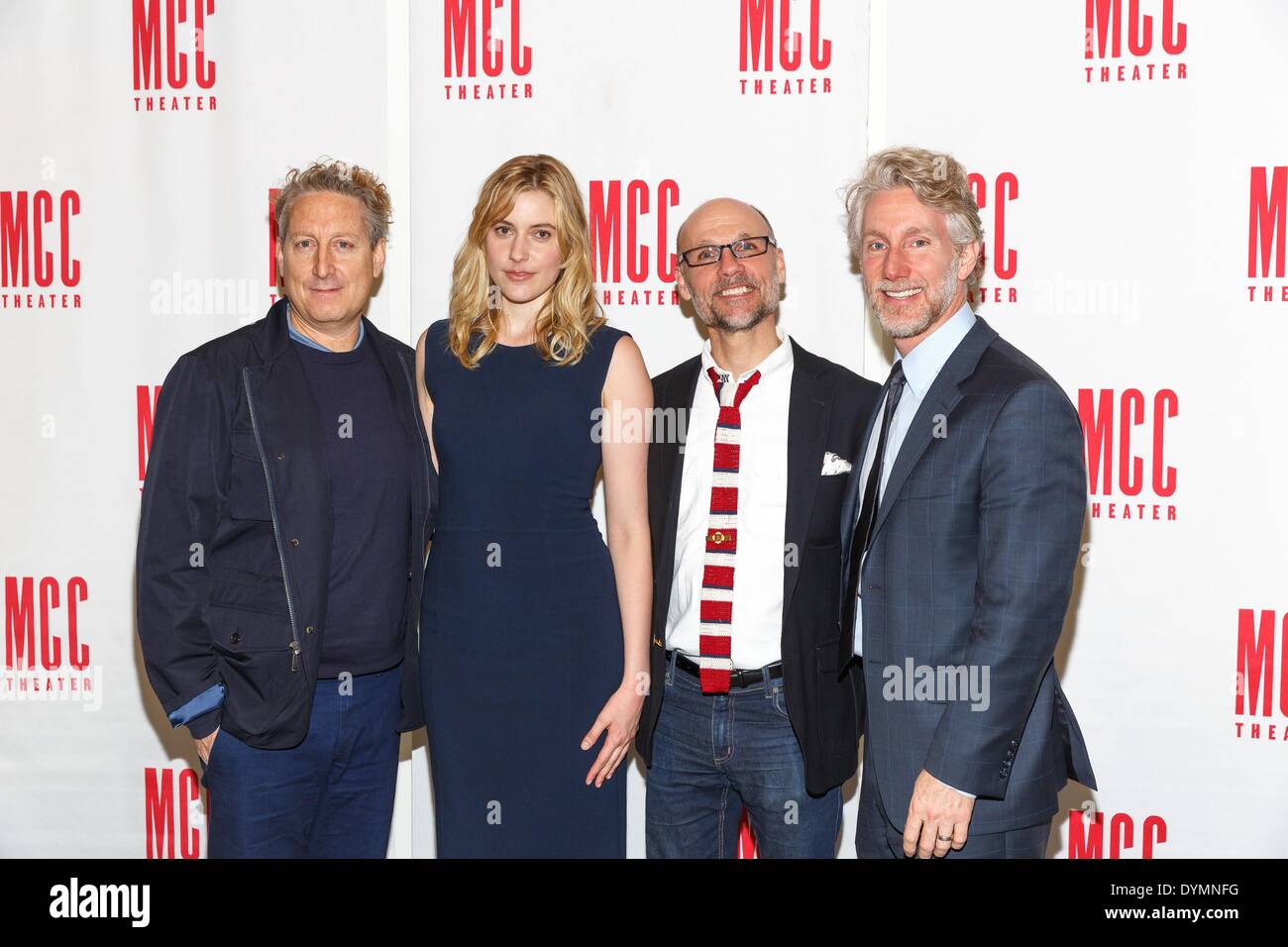 New York, NY, USA. 22nd Apr, 2014. Bernie Telsey, Greta Gerwig, Will ...