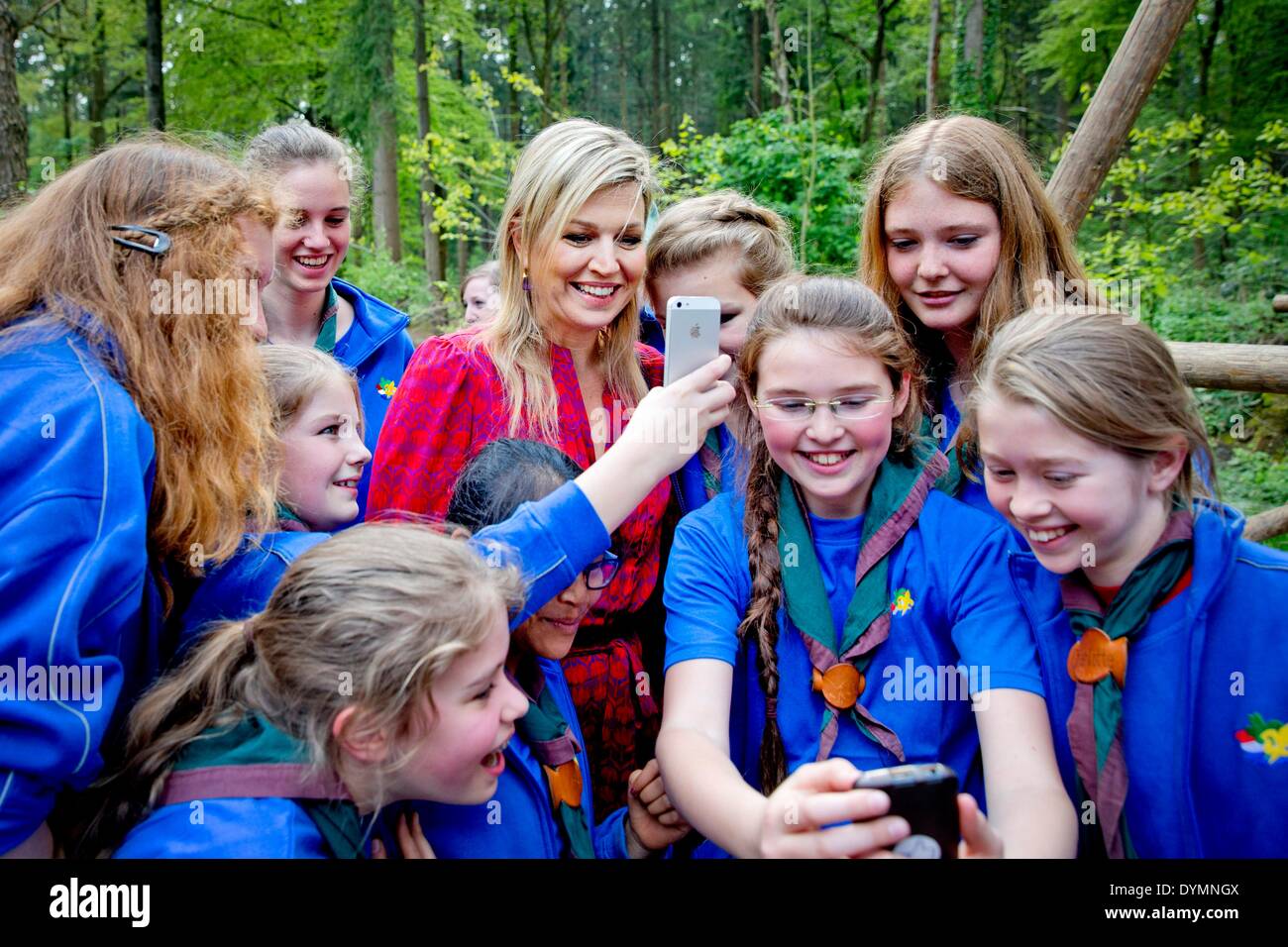 Scouting Lunteren, The Netherlands. 22nd Apr, 2014. Queen Maxima of The ...