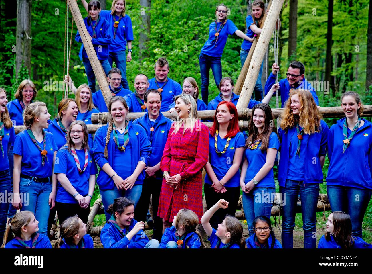 Scouting Lunteren, The Netherlands. 22nd Apr, 2014. Queen Maxima of The ...