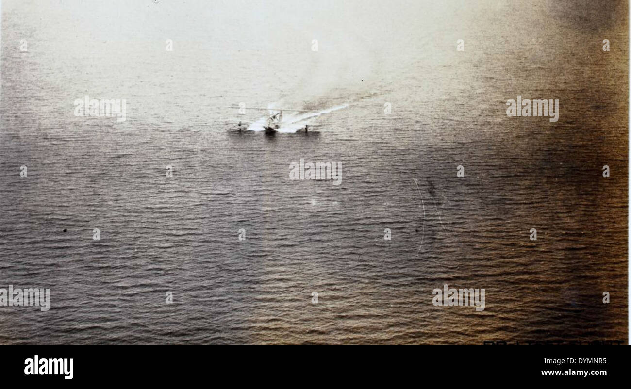 This image features BJ Peterson and the Curtiss F5L amphibious aircraft ...