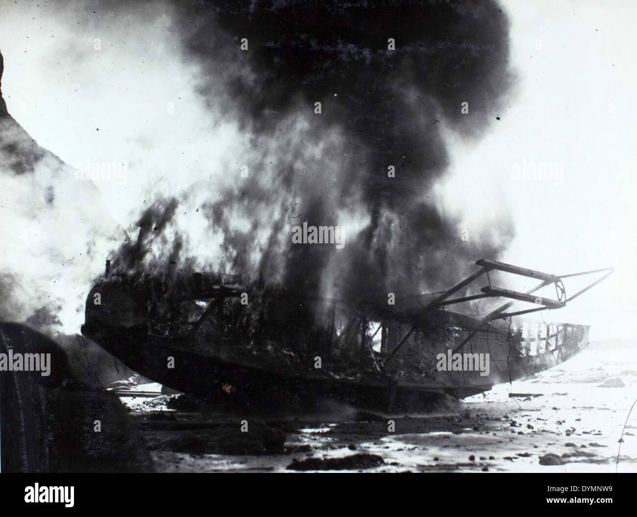This photograph shows a Curtiss F5L amphibious flying boat, taken by BJ ...