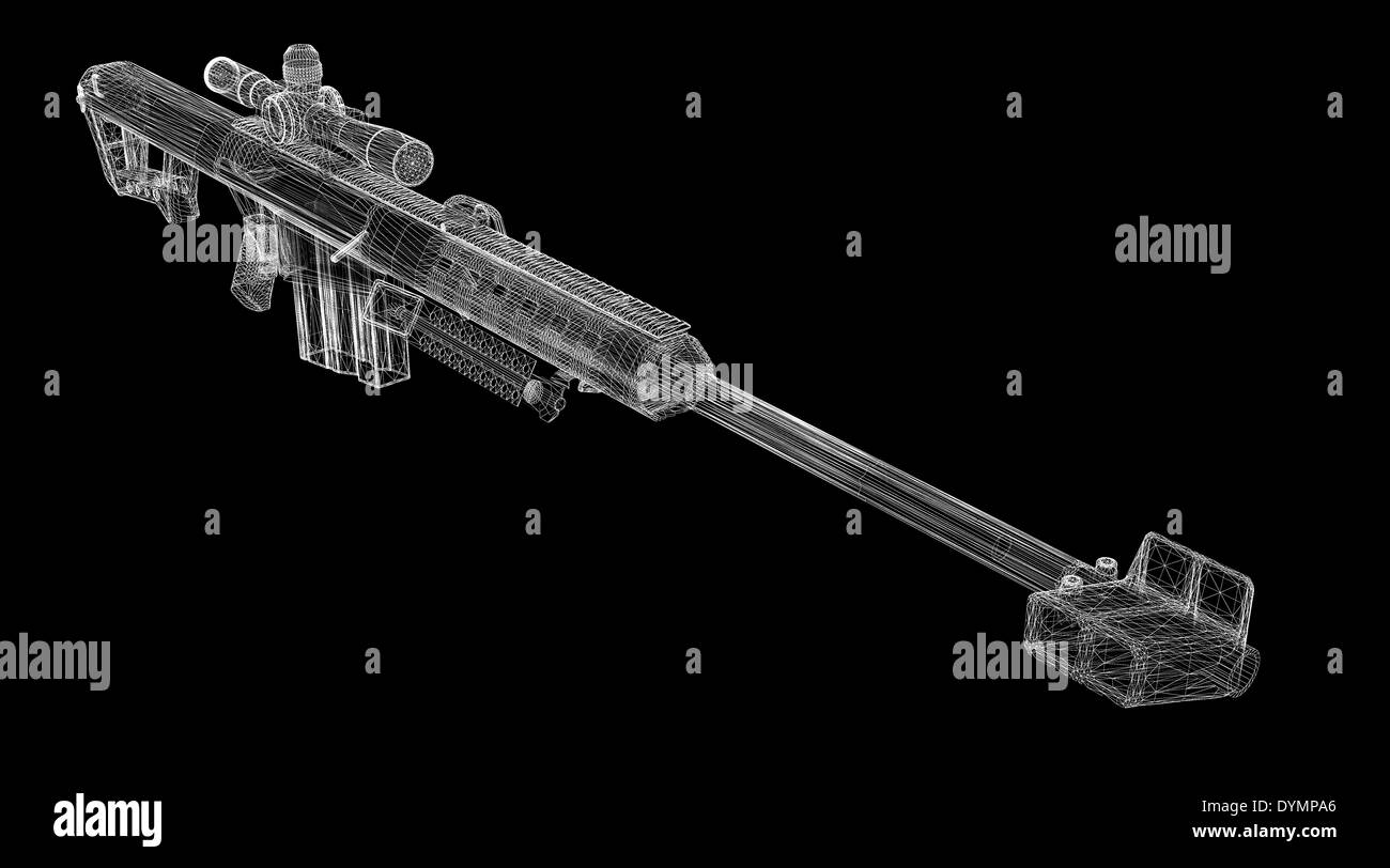 Sniper rifle 3d model body hi-res stock photography and images - Alamy
