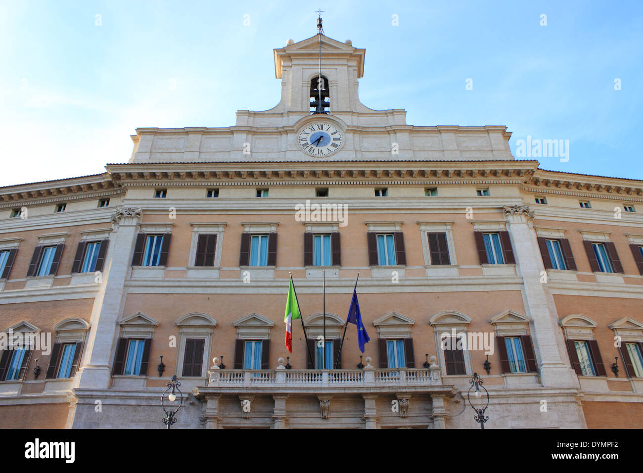 Montecitorio palace, houses of the italian Parliament. Rome, Italy ...