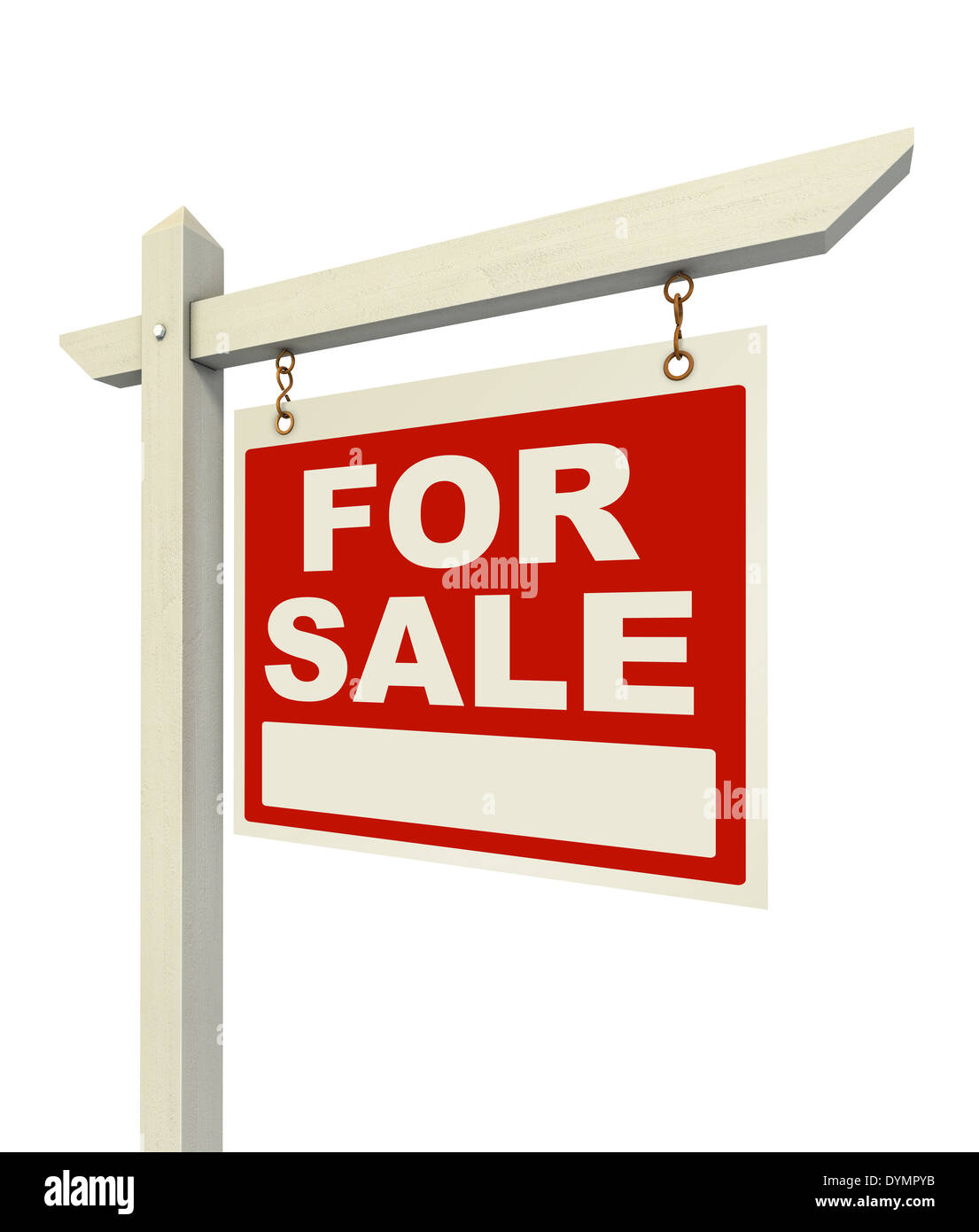 for sale real estate sign isolated on white background Stock Photo - Alamy