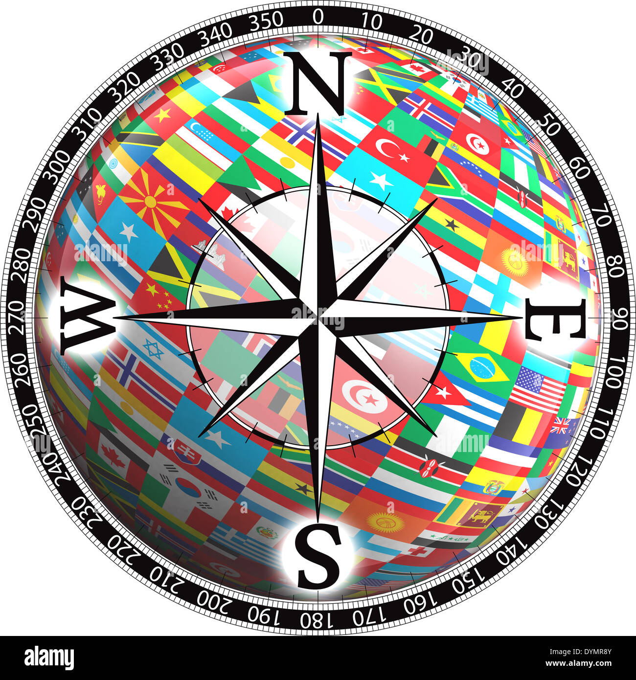 Globe flags hi-res stock photography and images - Alamy