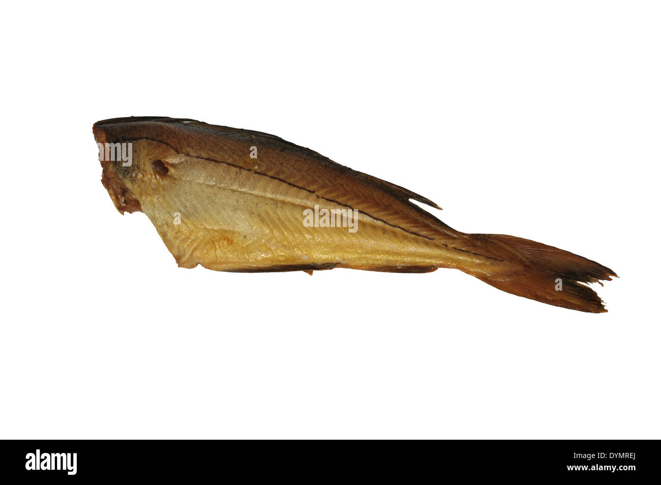 smoked cod on white background Stock Photo - Alamy