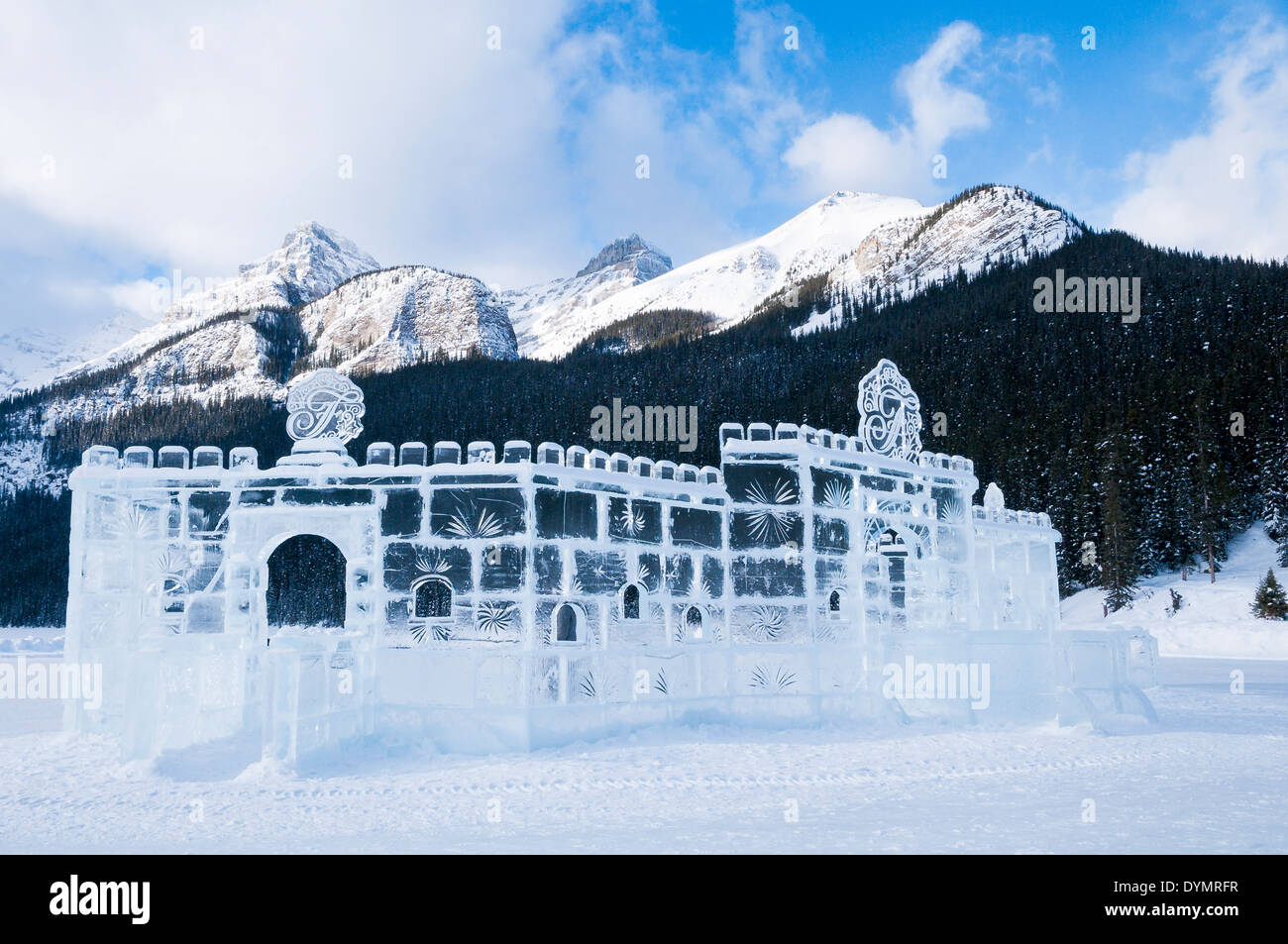 Ice Castle, Lake Louise, Banff National Park, Alberta, Canada Stock ...