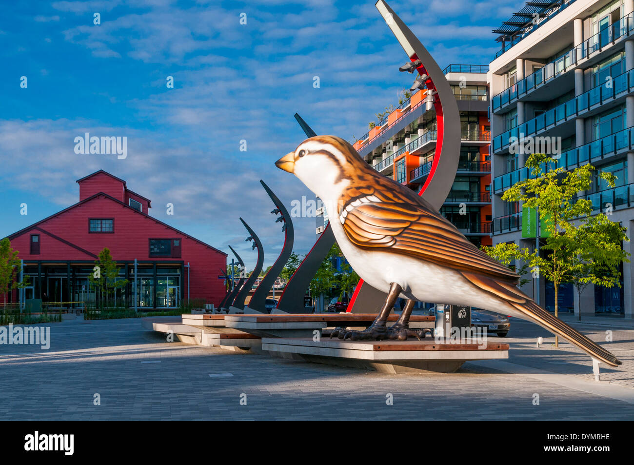 Giant Sparrow sculpture, "The Birds" by artist Myfanwy MacLeod Stock ...