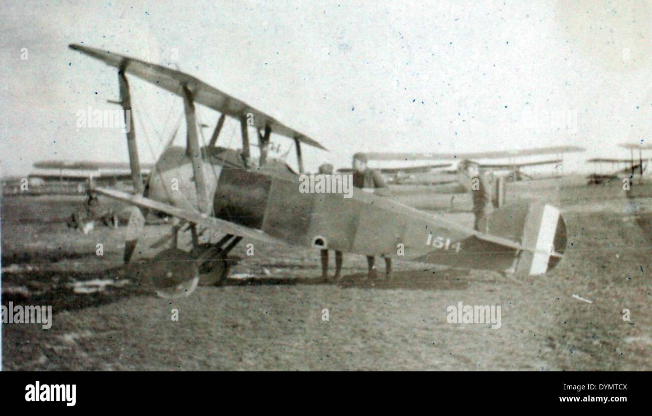 This image from the Rowell collection features a Sopwith Camel biplane ...