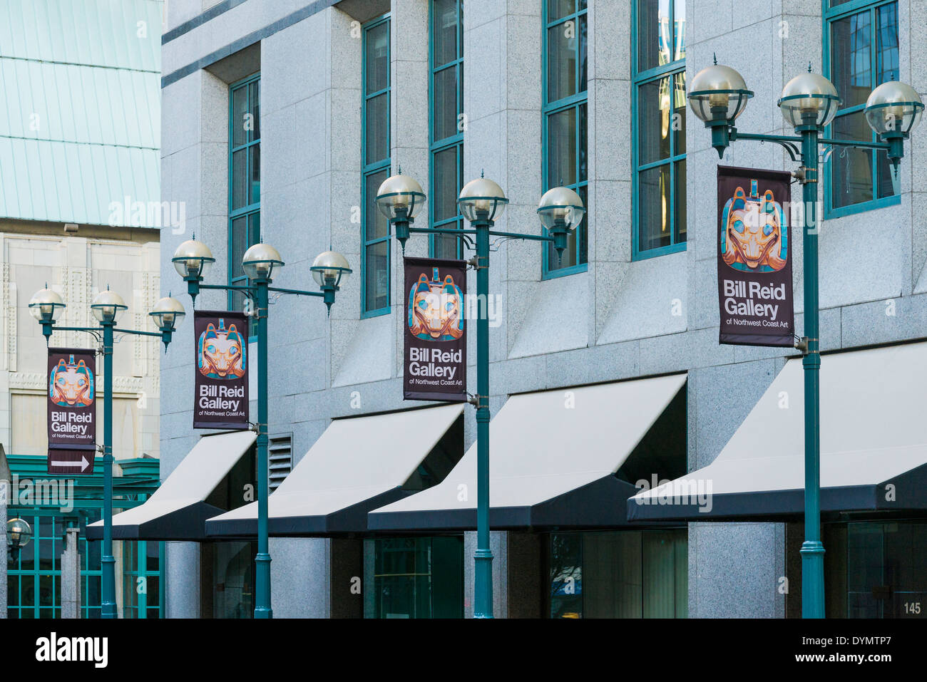 Art gallery british columbia canada vancouver street lamp banners hi ...