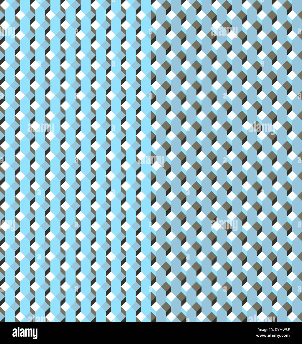 Geometric seamless pattern with color variations. Simple shapes ...