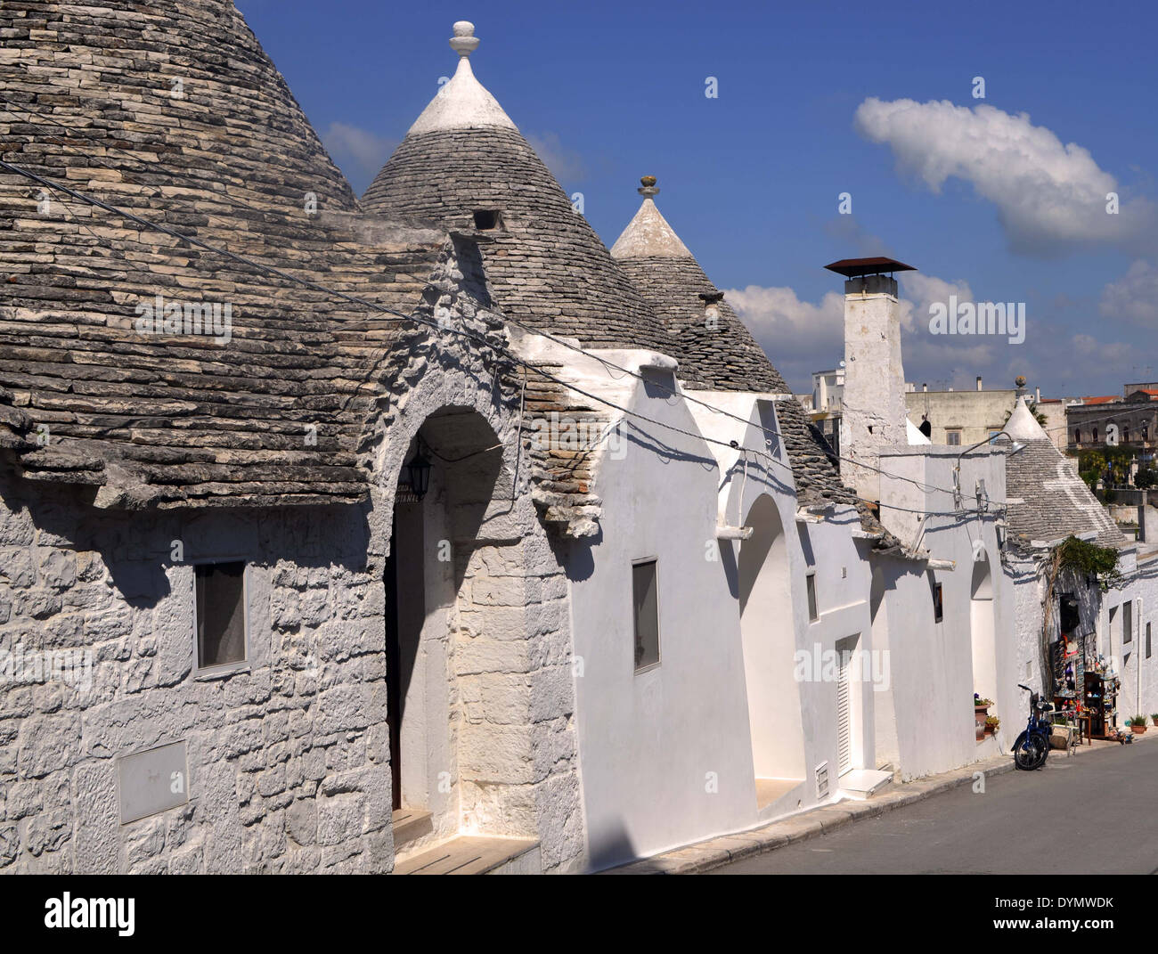 Alberobello,'Trulli' style houses with decorative style rooves each ...