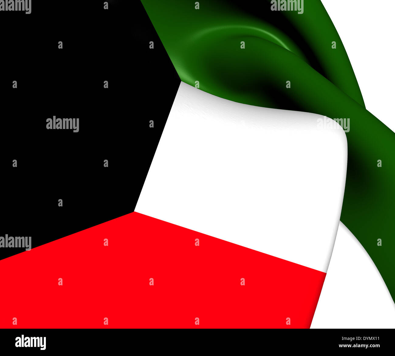 Flag of Kuwait. Close Up Stock Photo - Alamy