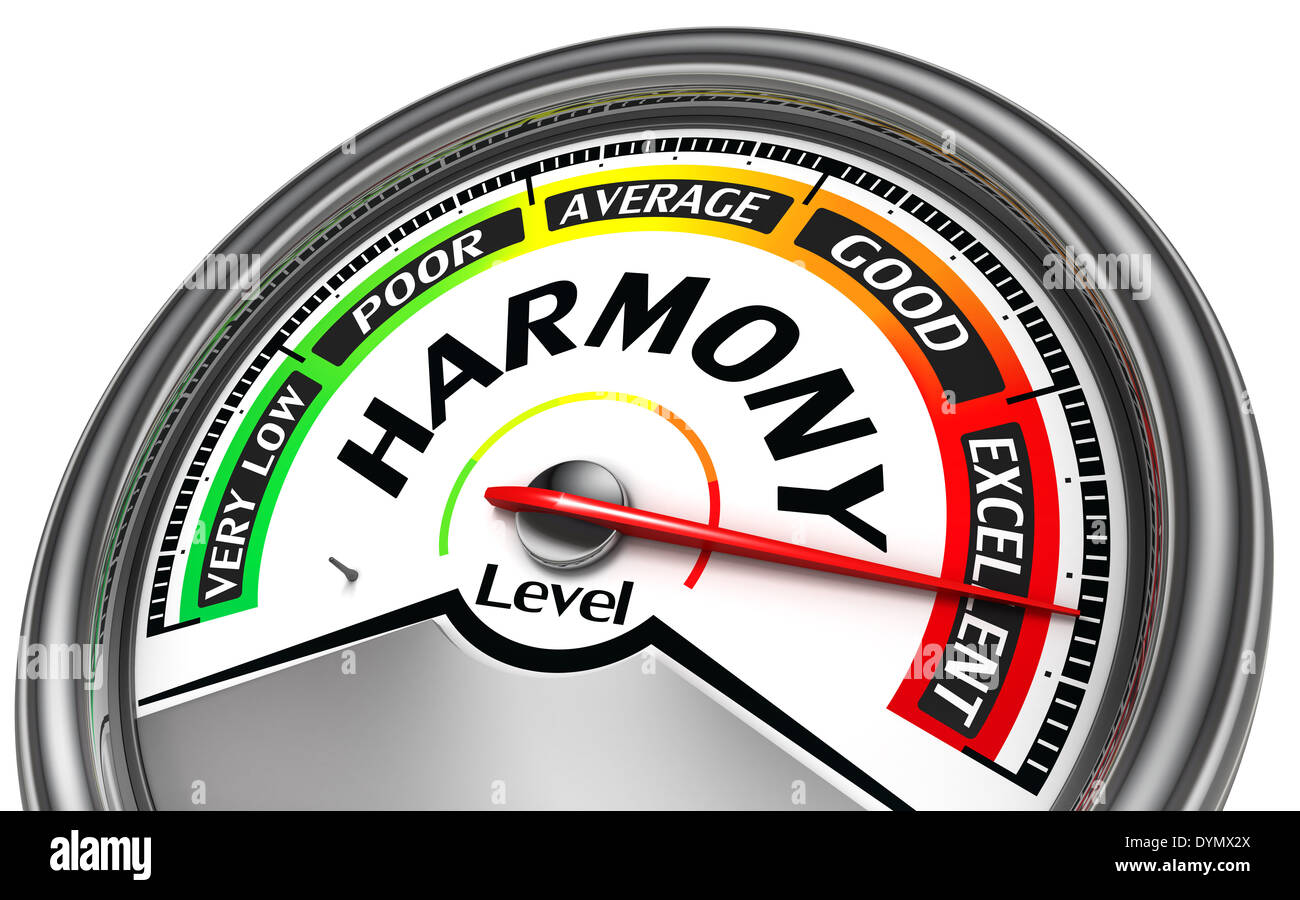 harmony conceptual indicator isolated on white background Stock Photo ...