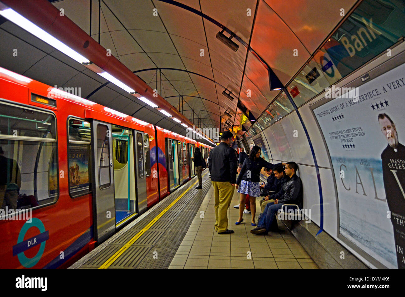 Bank Docklands Light Railway (DLR) Station platform, Bank, City of ...