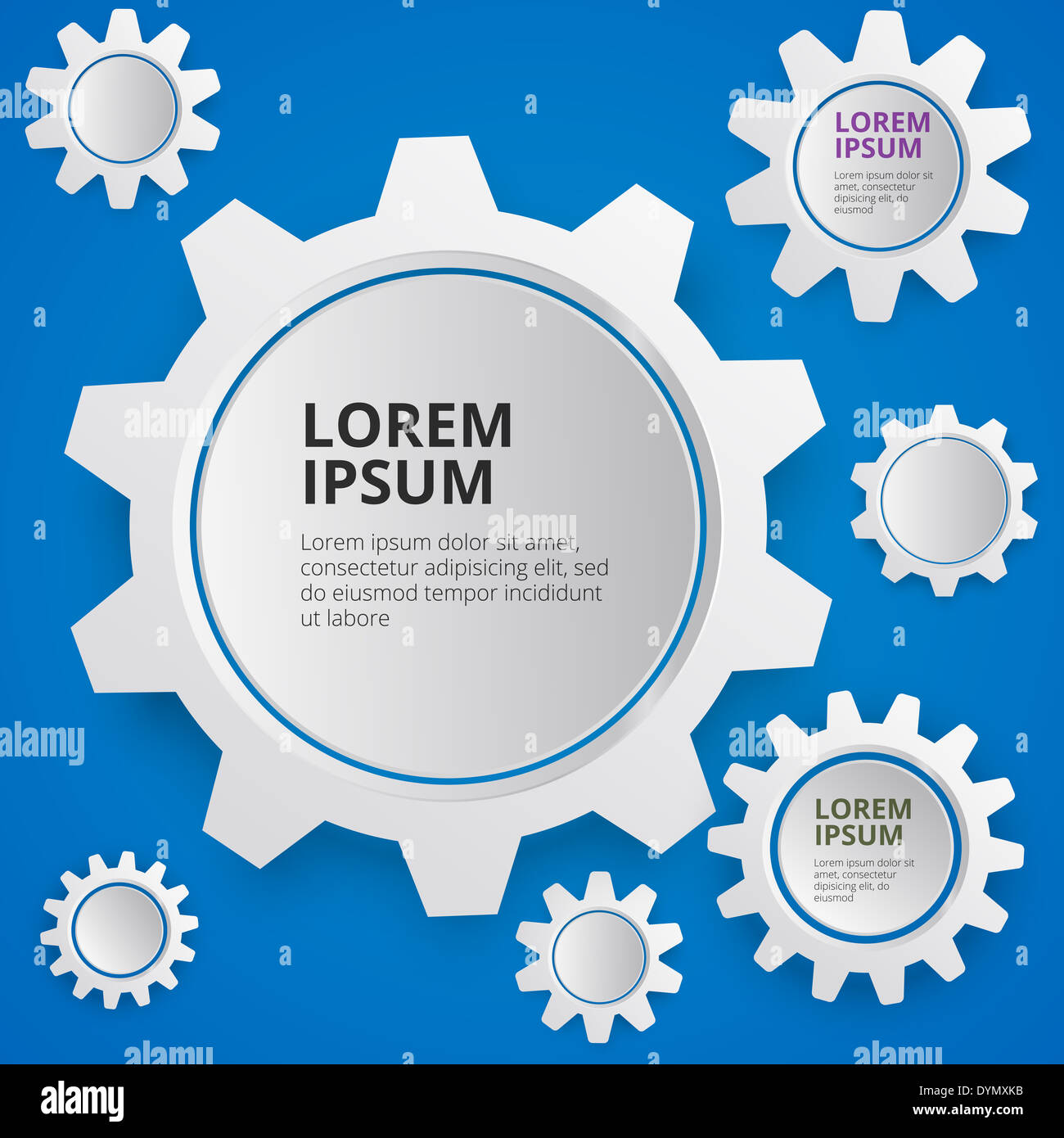 Paper gears working business concept Stock Photo - Alamy