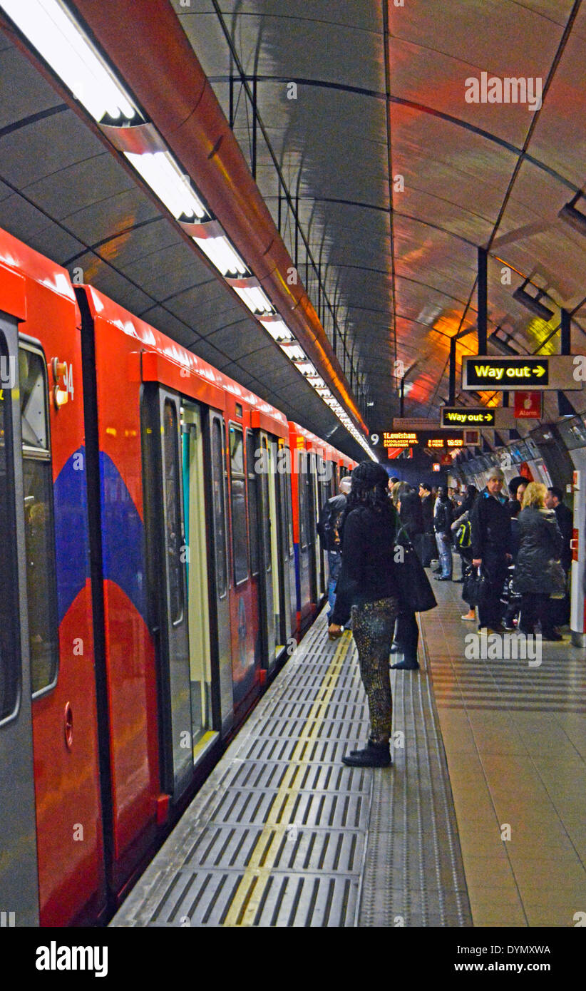 Bank Docklands Light Railway (DLR) Station platform, Bank, City of ...