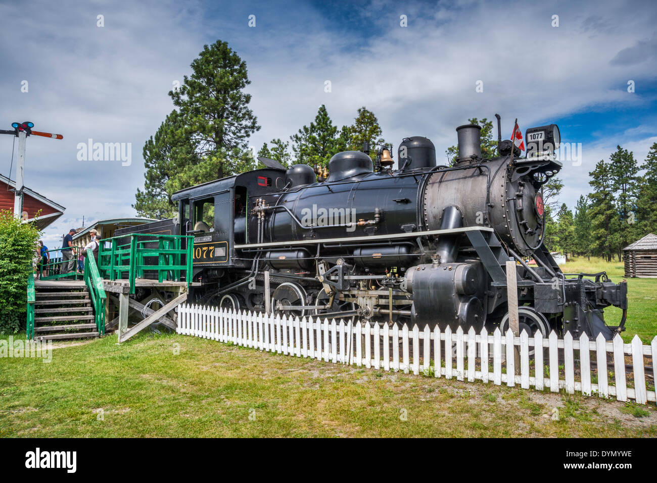 Steam locomotive No 1077, before train departure for a tourist tour at ...