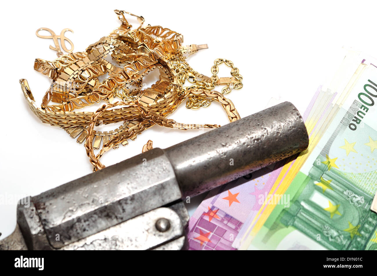 Pile of money and chains hi-res stock photography and images - Alamy