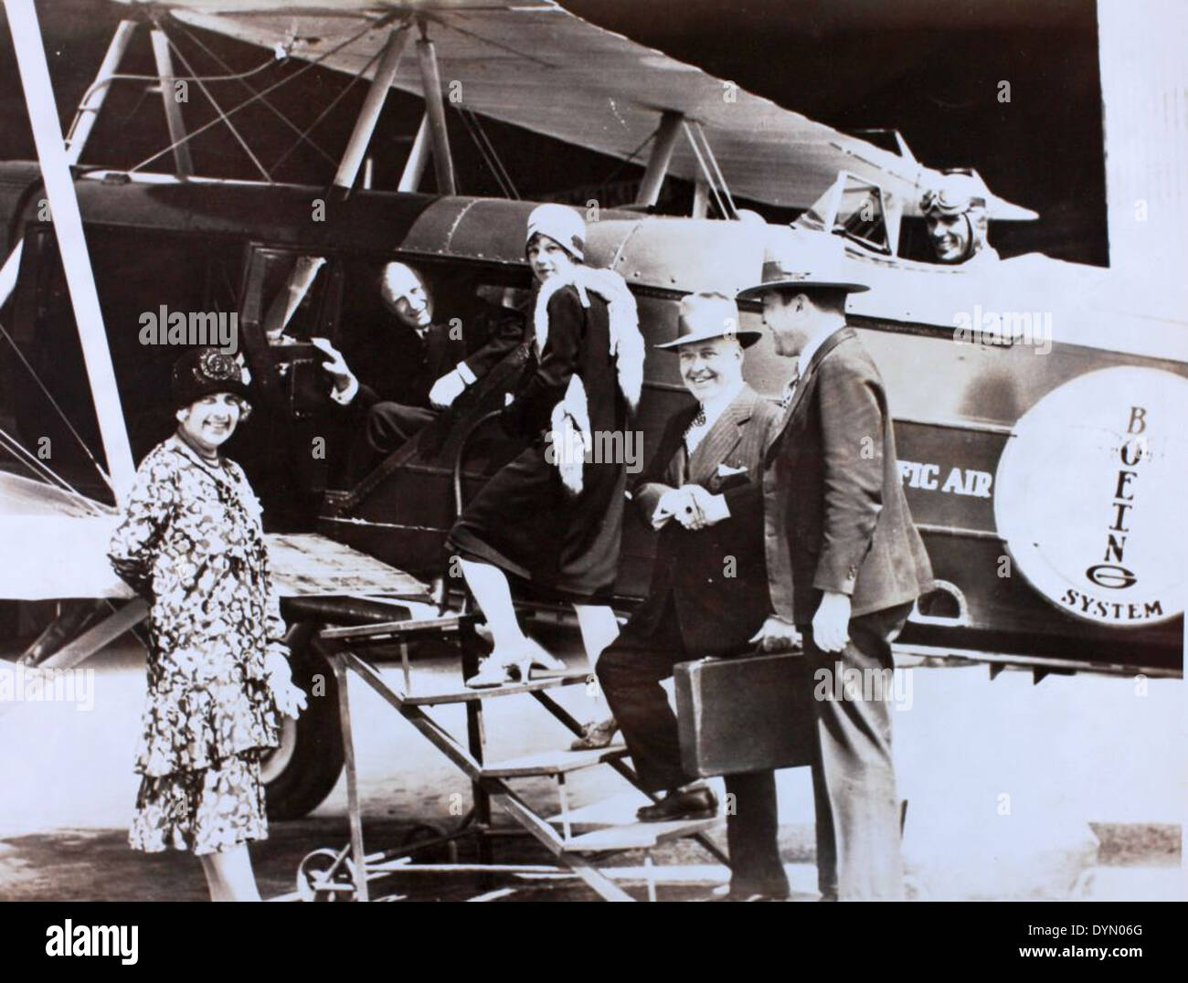 This image depicts Theophilus Lee's training aircraft, a Boeing model ...