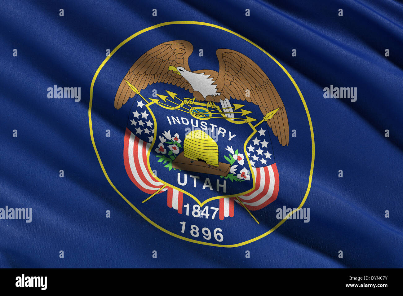 US state flag of Utah Stock Photo - Alamy