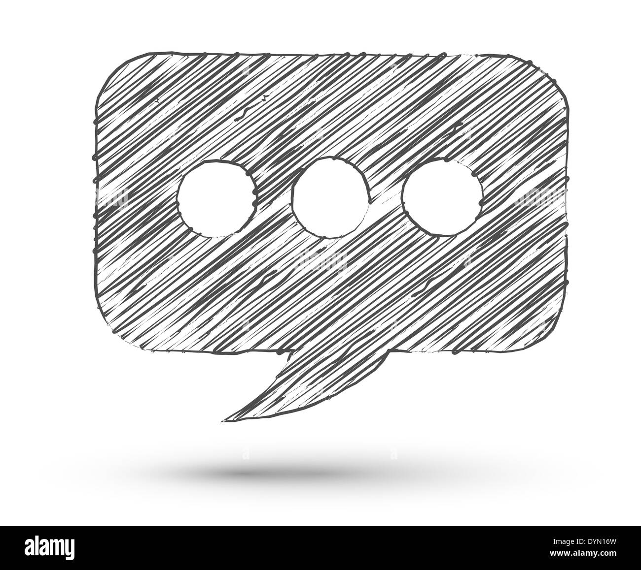 Vector drawing speech bubble Black and White Stock Photos & Images - Alamy