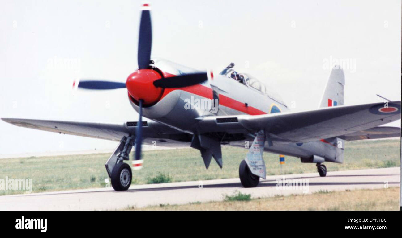 The Hawker Sea Fury T Mk 20 is a carrier-based fighter aircraft used by ...