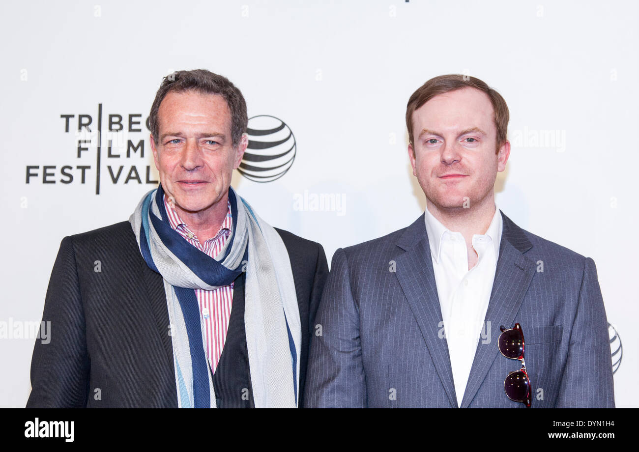 New York, NY, USA - April 21, 2014: Actors Jack Ellis (L) and Jeremy ...