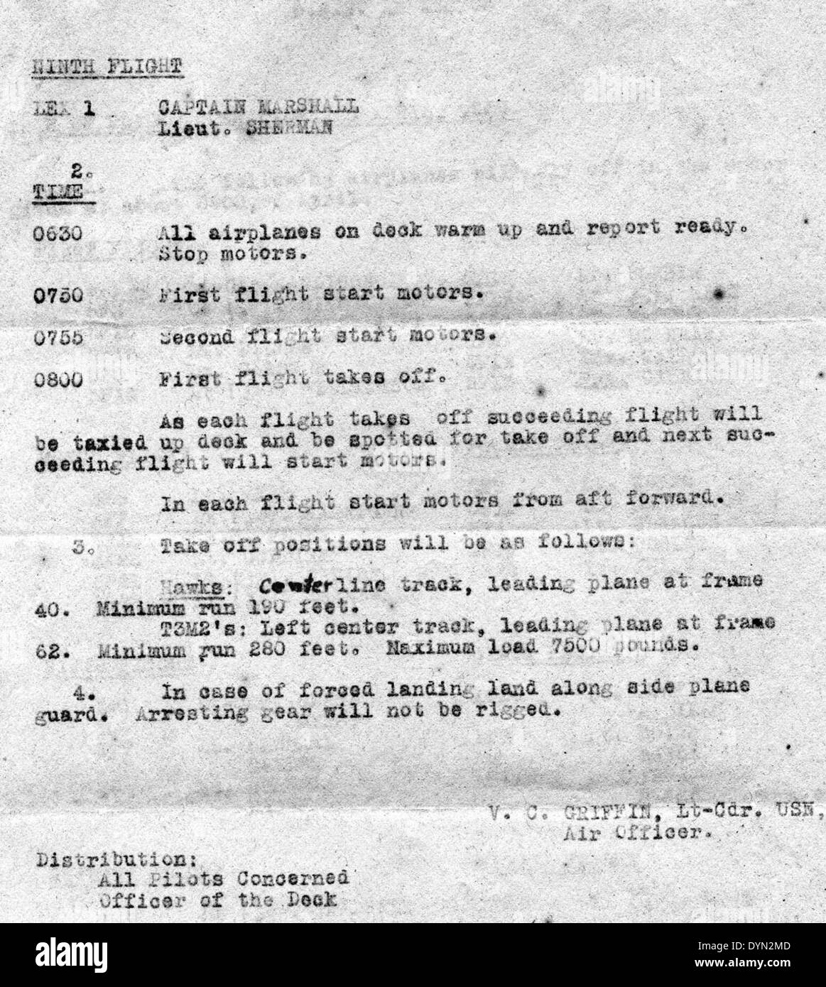 This flight plan details the operations for Navy aircraft from North ...
