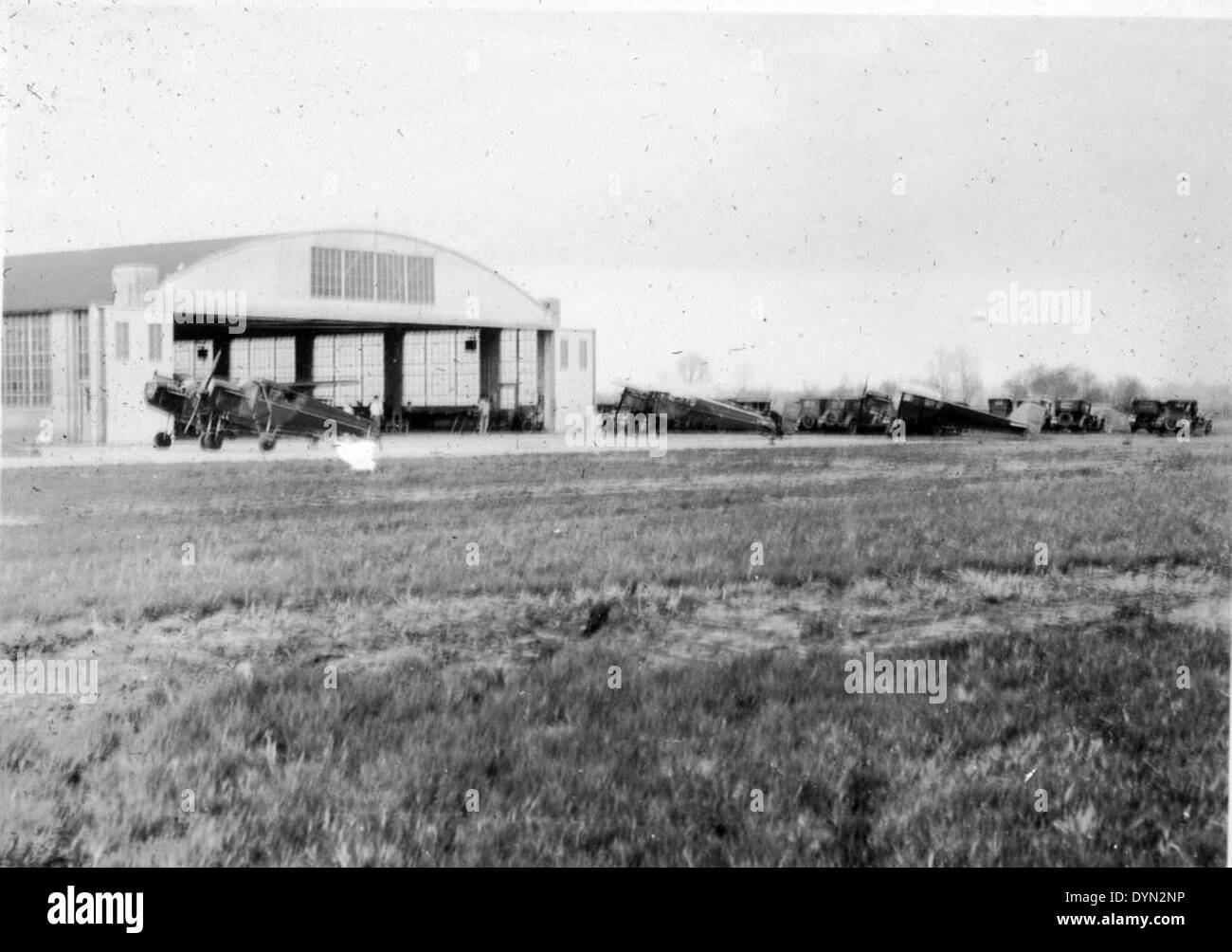 This photograph shows Curtiss factory aircraft being assembled for the ...