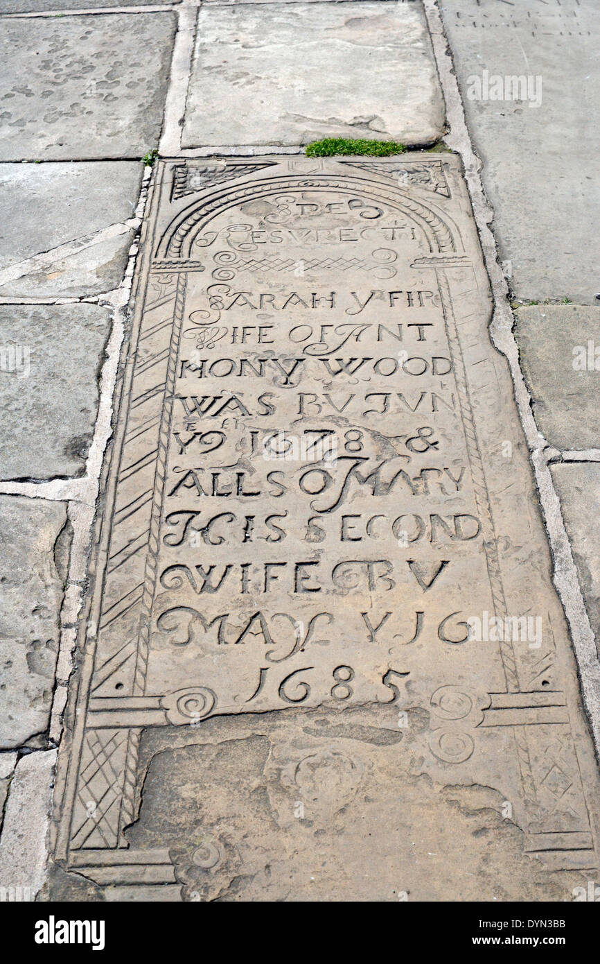 Old memorial stone in St Nicholas churchyard High Bradfield Sheffield ...