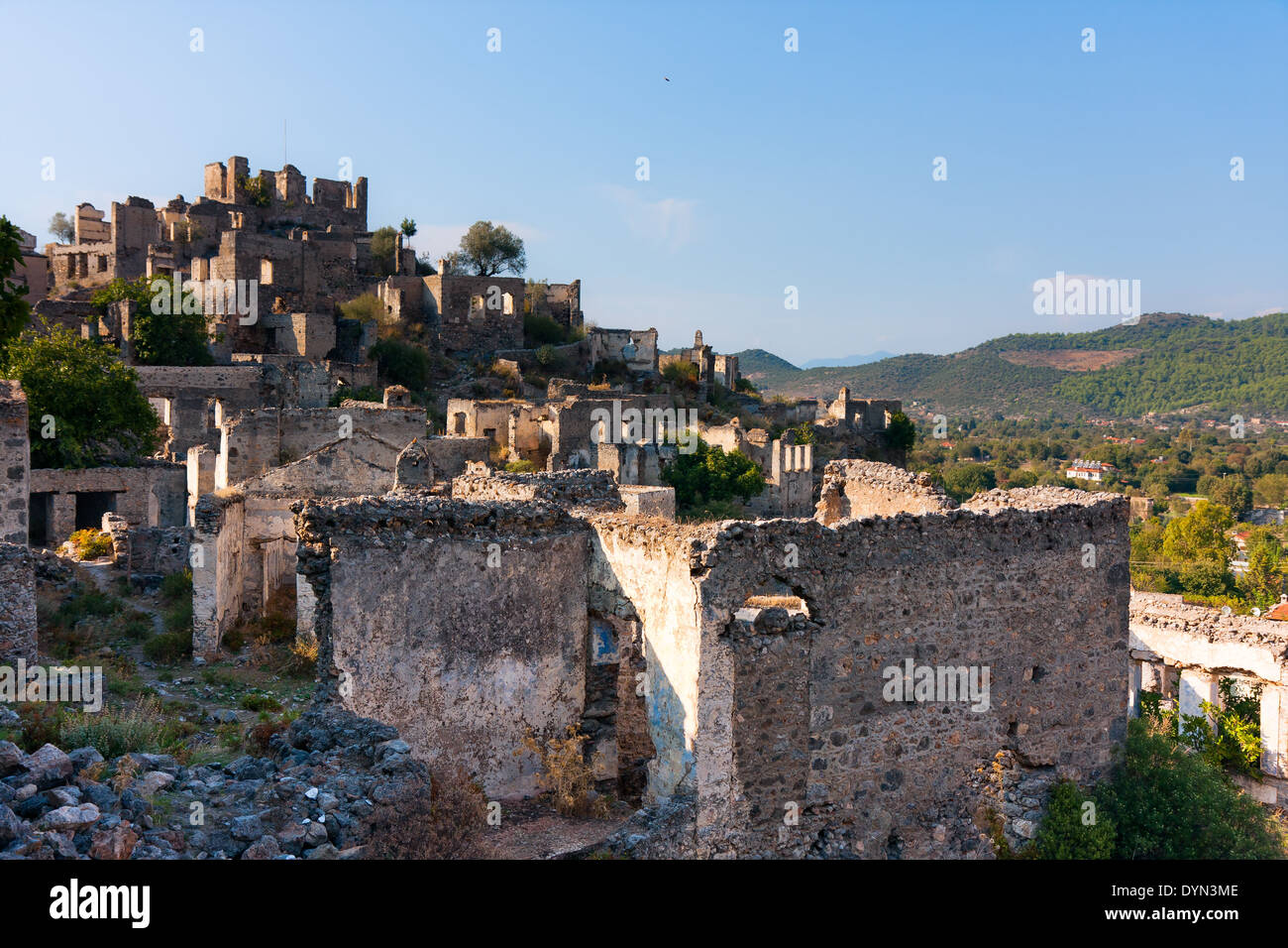Abandoned houses, village of Kayakoy Stock Photo - Alamy