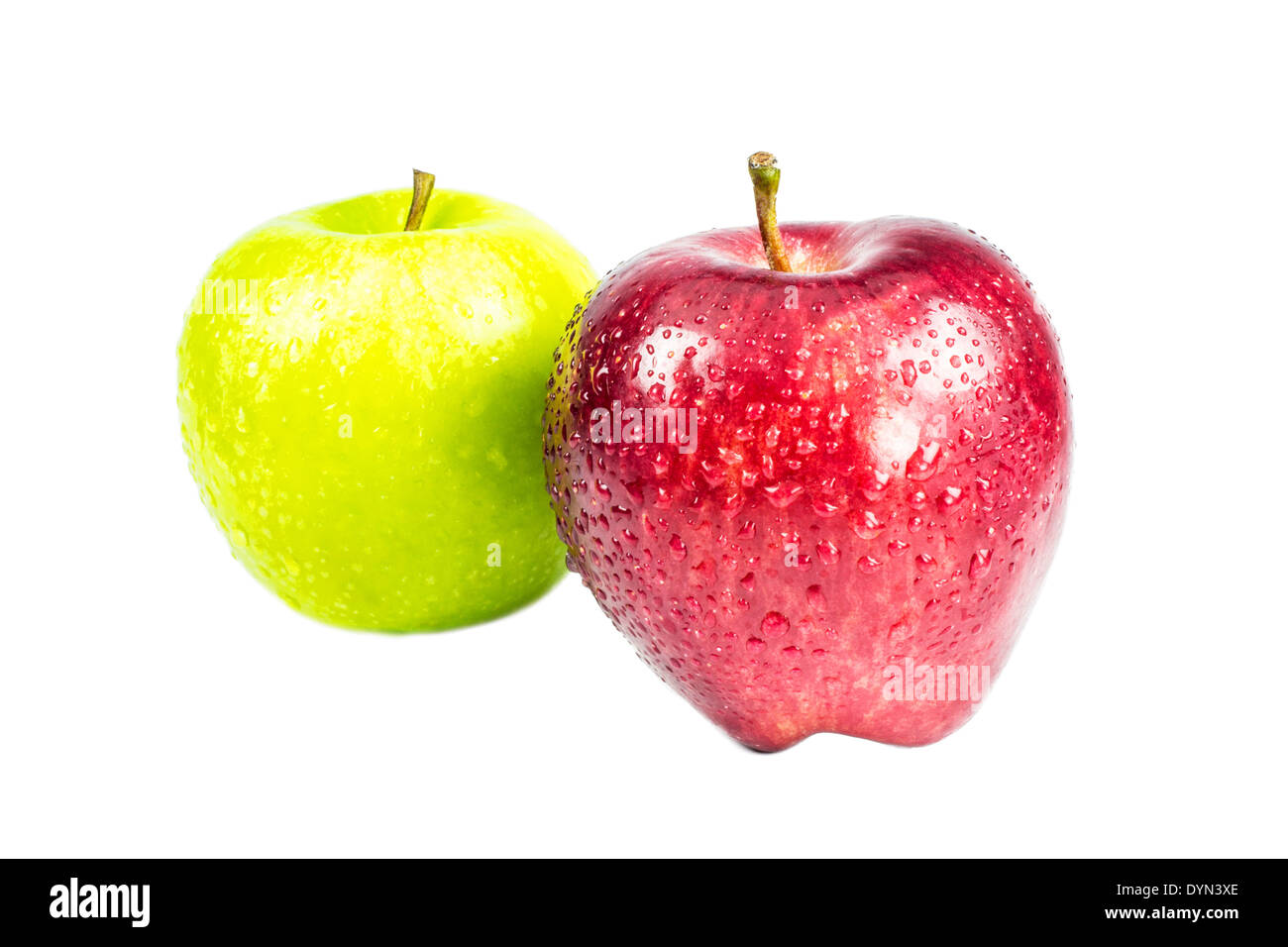 Apple half green red hi-res stock photography and images - Alamy