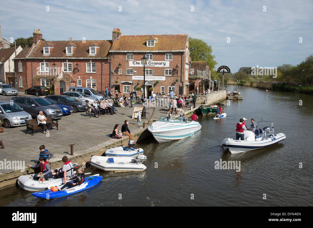 River Frome passes through Wareham in Dorset England UK Stock Photo - Alamy