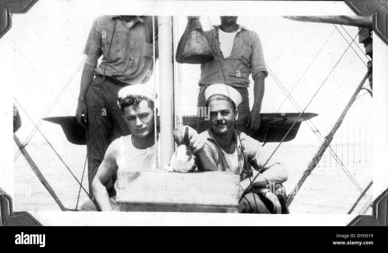 The image documents a U.S. Navy radioman stationed in the Canal Zone ...