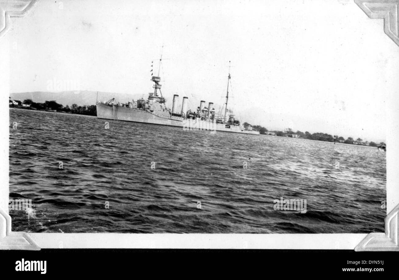 This image depicts the Omaha-class light cruiser, USS 201, a key vessel ...