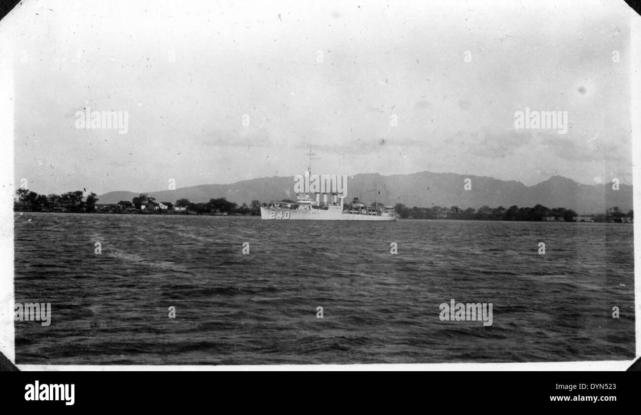 This image depicts the USS Sturtevant (DD-240), a Clemson-class ...