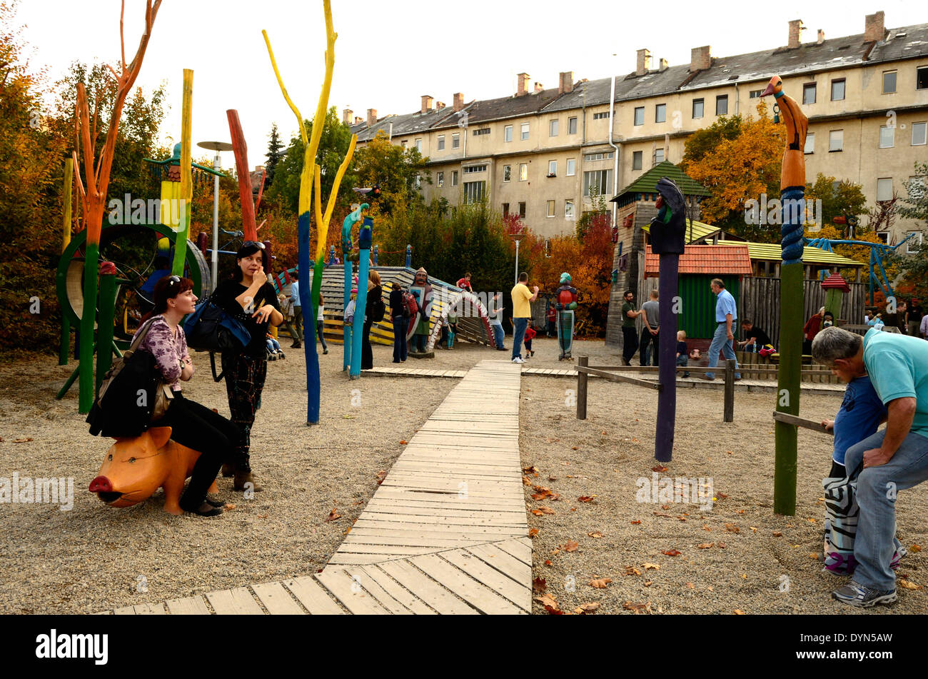 Playground at Milenaris Budapest Hungary - general view Stock Photo - Alamy