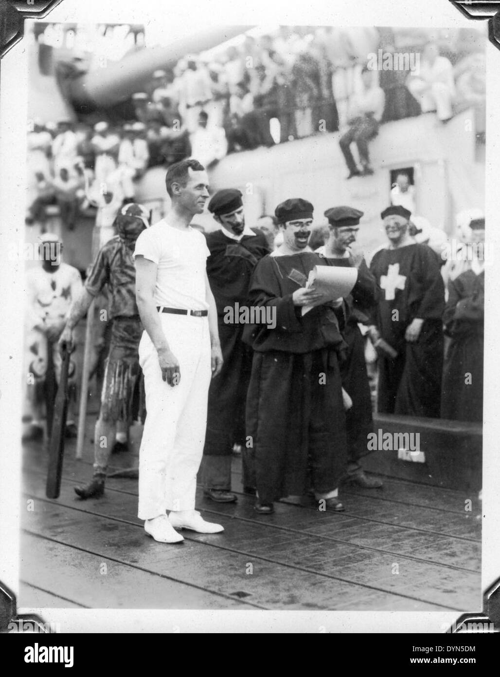AL 005C 035 USS Saratoga during crossing the line ceremony Stock Photo ...