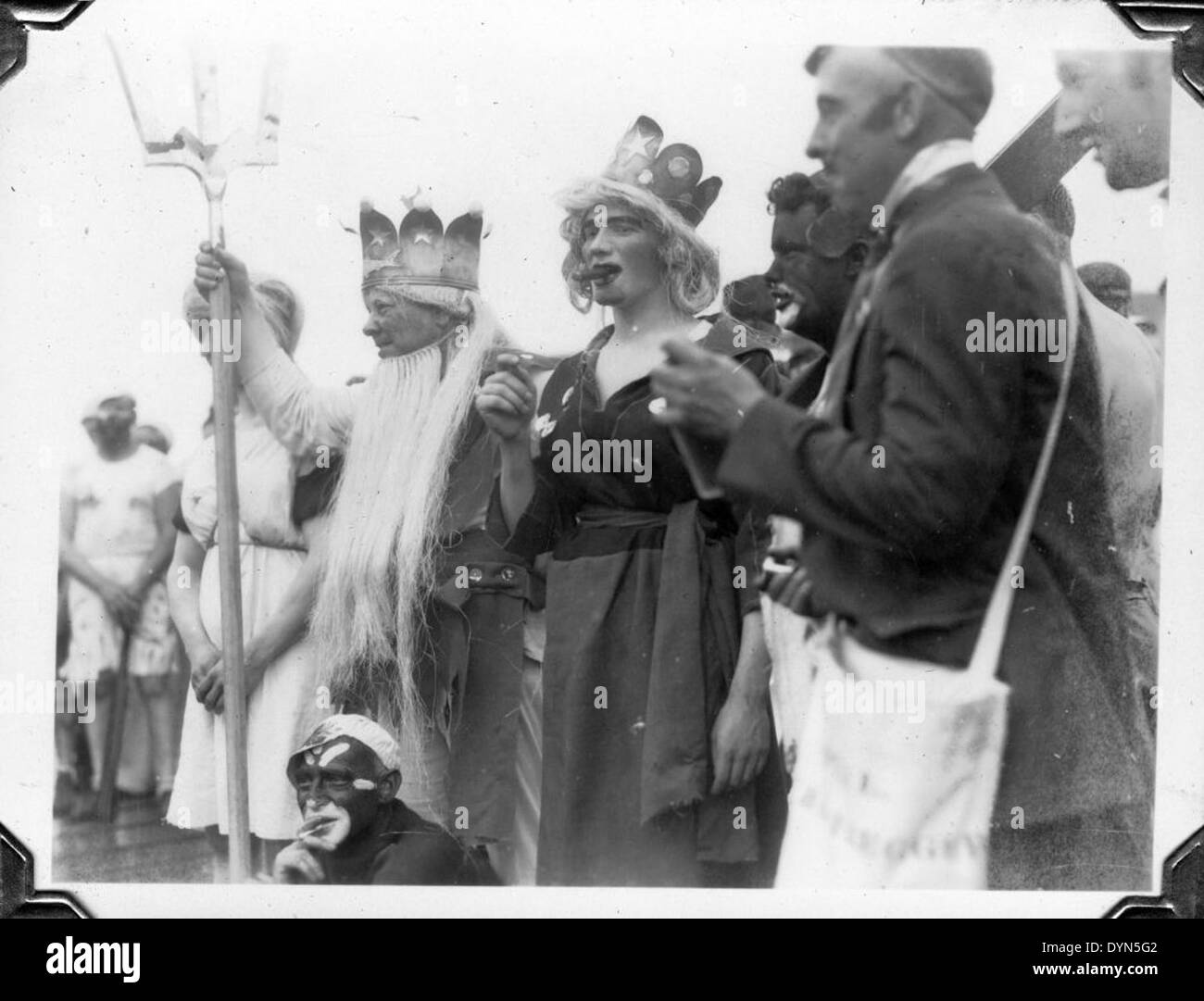 AL 005C 033 USS Saratoga during crossing the line ceremony Stock Photo ...