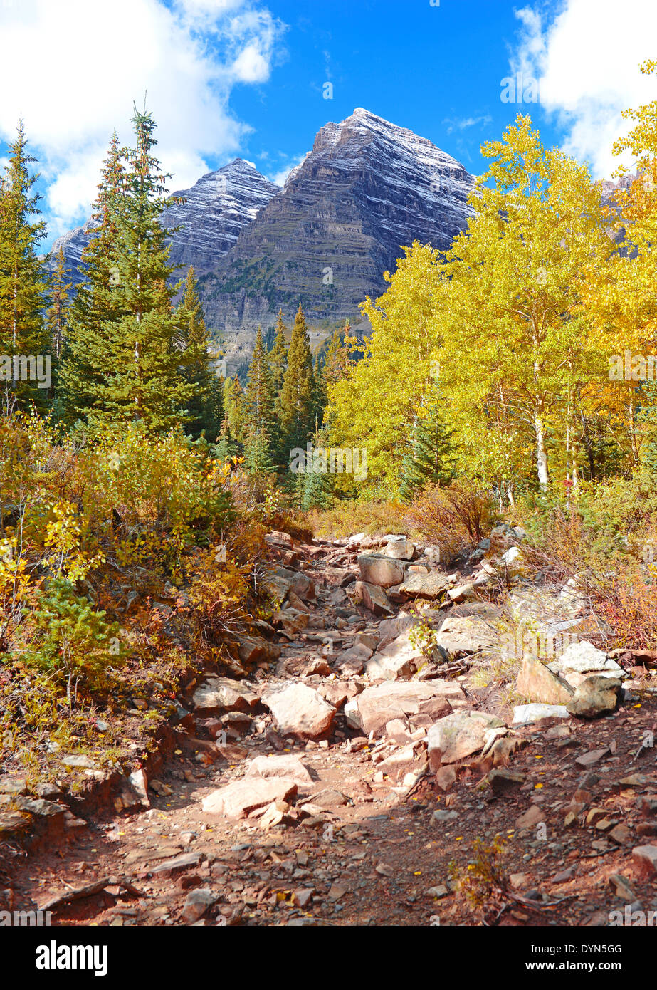 Fall Foliage with Aspen Trees, Maroon Bells, Colorado Rocky Mountains ...