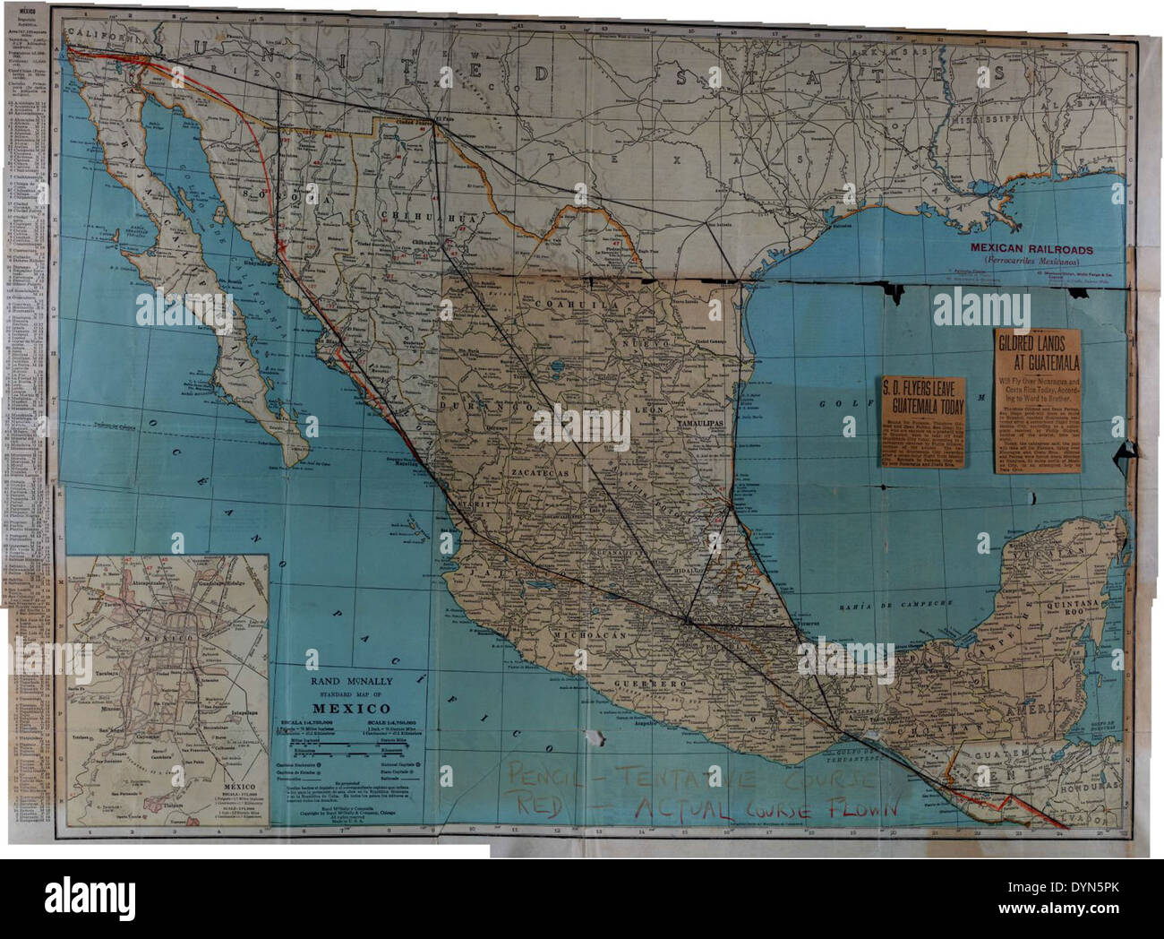 Standard Map of Mexico Stock Photo - Alamy
