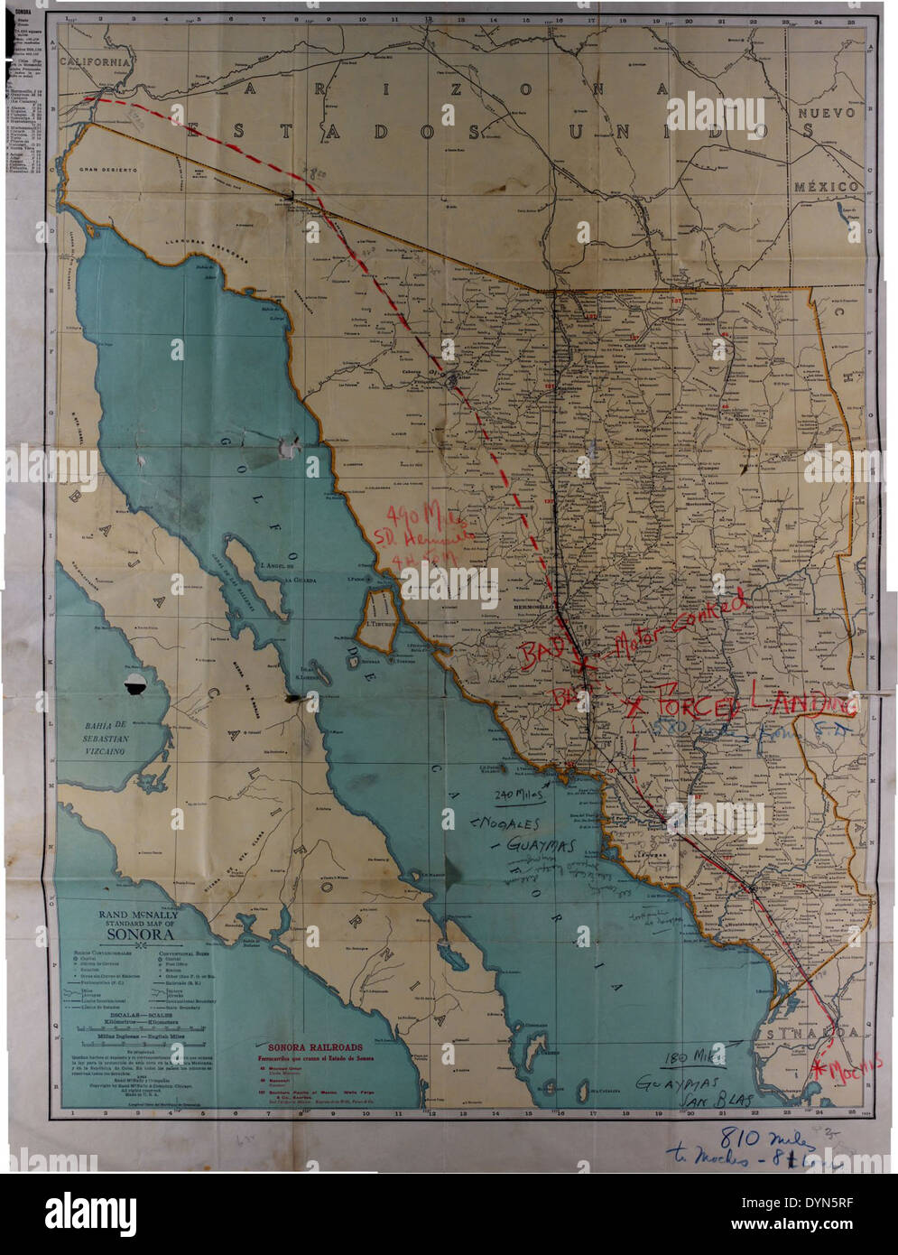 Standard Map of Sonara Stock Photo - Alamy