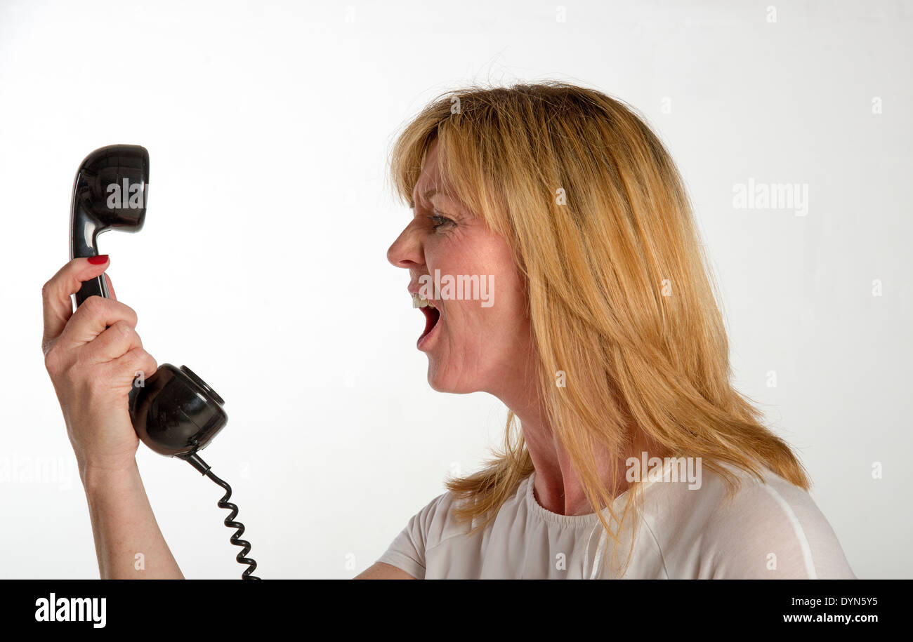 Angry woman shouting hi-res stock photography and images - Alamy