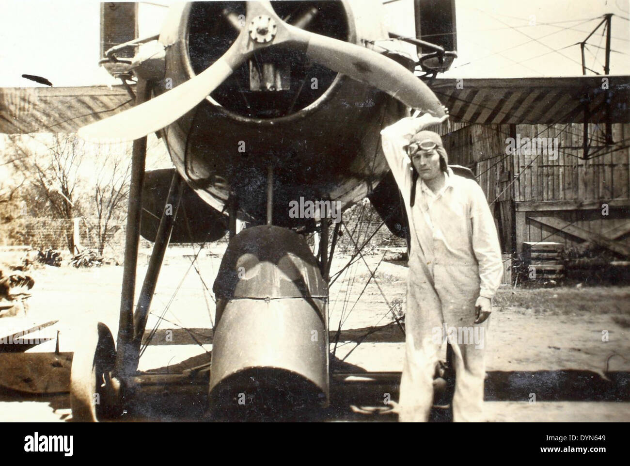This photograph shows the Curtiss OX-5 engine, which powered several ...