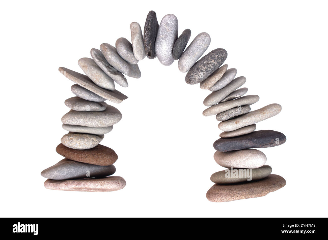 bow from stones on a white background Stock Photo - Alamy